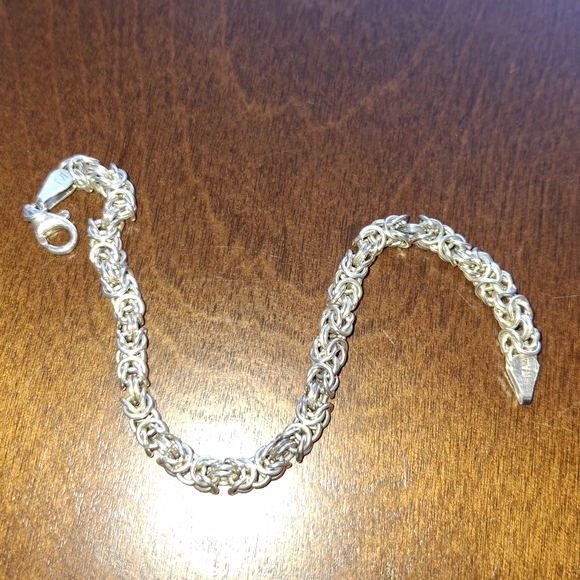 Jewelry | Sterling Silver Byzantine Chain Bracelet 7 Inches 925 Italy ...